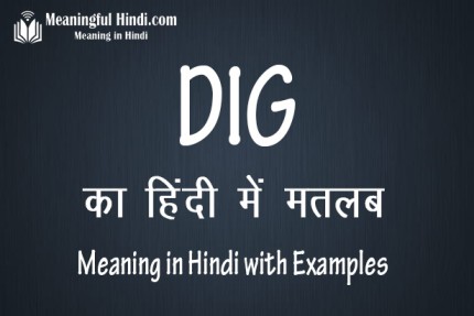Dig Meaning in Hindi डिग का मतलब हिंदी में | Dig Ka Arth & Matlab