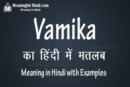 Vamika Meaning in Hindi वामिका का मतलब हिंदी में Vamika ka Matlab & Arth