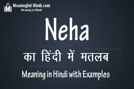 Neha Meaning in Hindi नेहा का मतलब हिंदी में Neha Name Ka Arth & Matlab